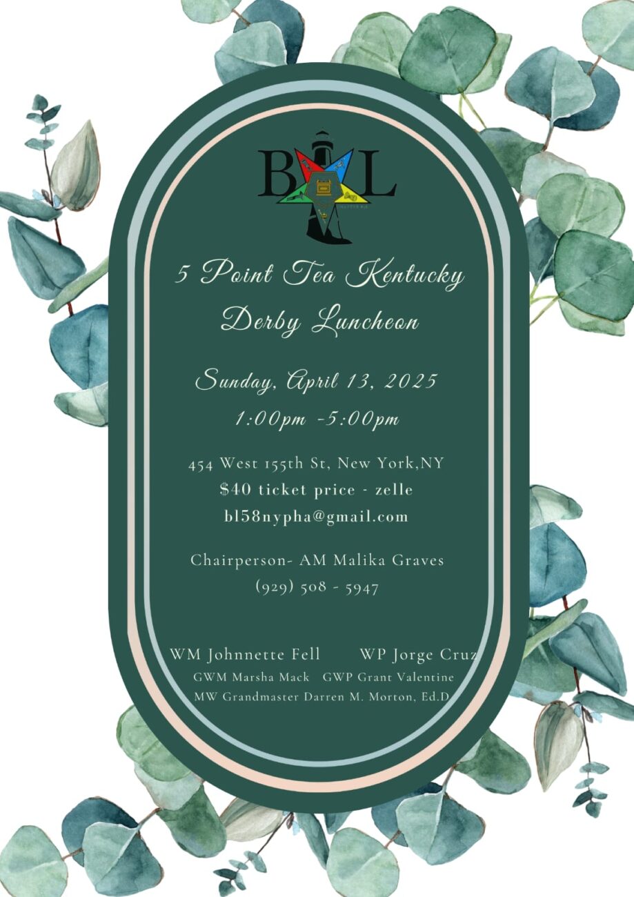 5 Point Tea Kentucky Derby Luncheon Beacon Light No.58 | Eureka Grand ...